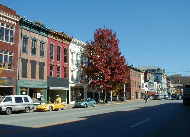 Madison, Indiana Main Street in Fall, 2002 - Jefferson Tours and Charters